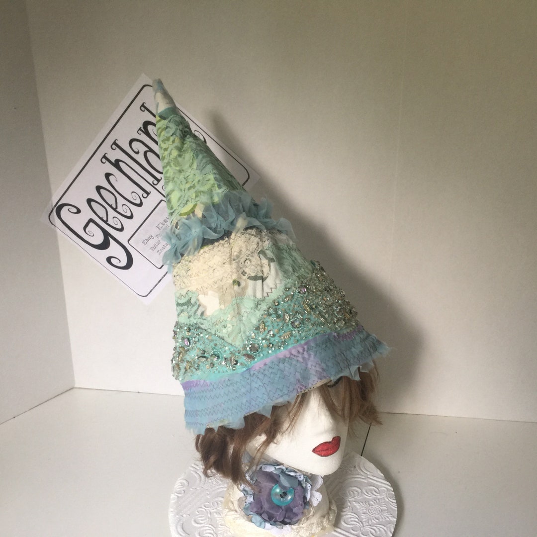 Patchwork House Witch Hat, Witchcraft, Wizard, Gift for Women, Size ...