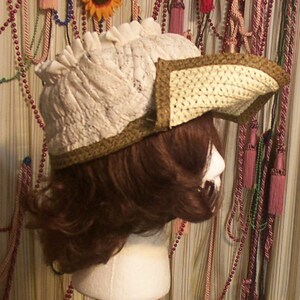 4723 Awesome Ooak Straw Boho Ball Cap Covered With Lace - Etsy