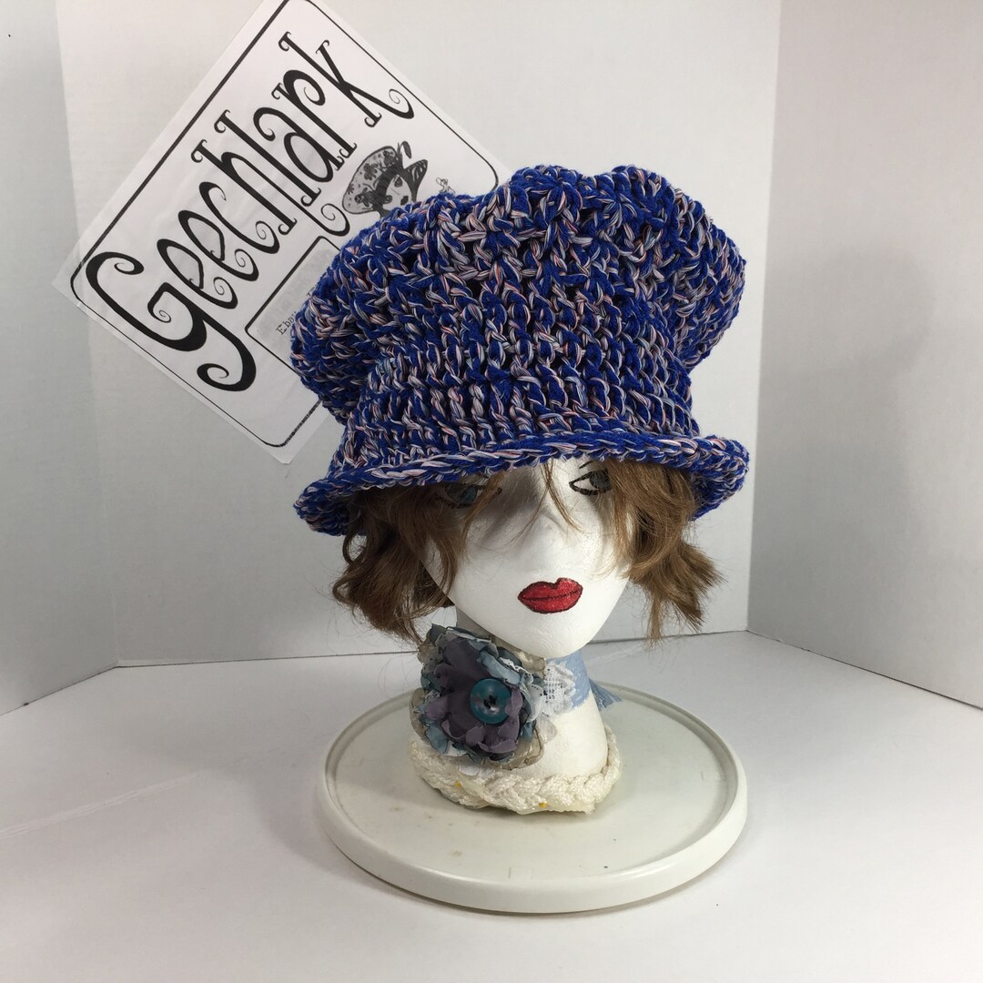 Poofy Hat, Goblin Hat, Comfy Crochet, Boho Hat, Large, Geechlark 6891 ...