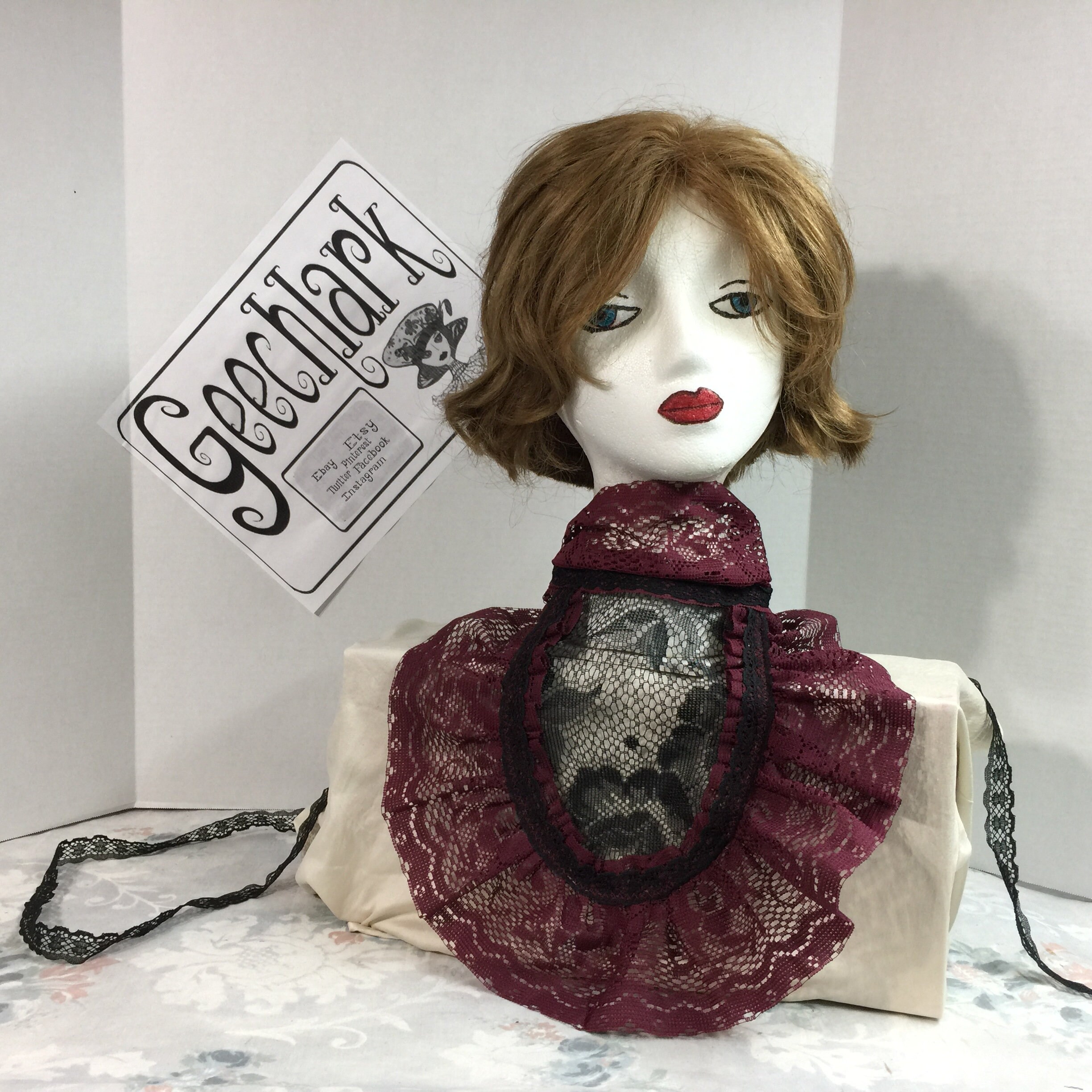 Gothic Lace Jabot Collar Victorian Steampunk Lolita Dark Mori | Etsy