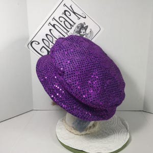 Oversize Poofy Hat, Circus Clown Hat, Purple Sequin, XL, Geechlark 7135 ...