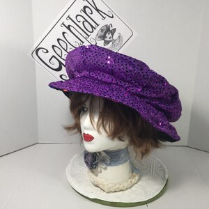 Oversize Poofy Hat, Circus Clown Hat, Purple Sequin, XL, Geechlark 7135 ...