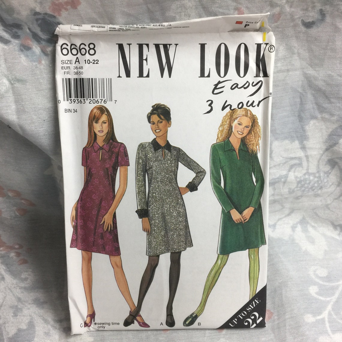 New Look 6668 Misses Plus Easy to Sew Dress Sewing Pattern | Etsy