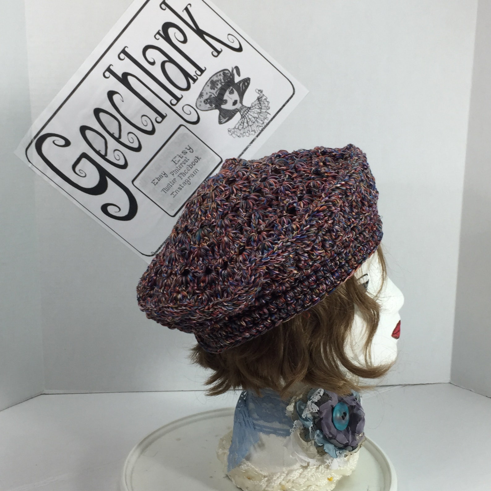 Beret Hat, Goblin Hat, Comfy Crochet, Boho Hat, M, Geechlark 6870 - Etsy
