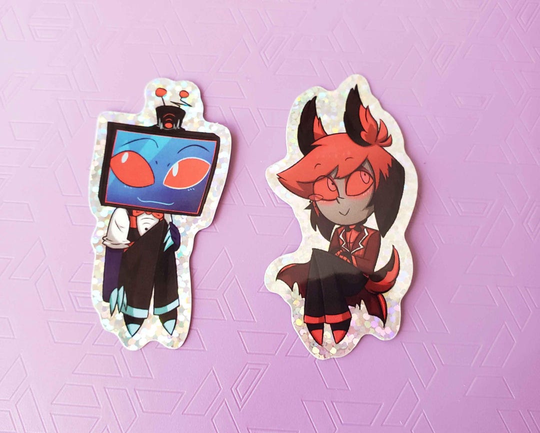 Alastor & Vox Sparkle Stickers (2 Inch) - Etsy