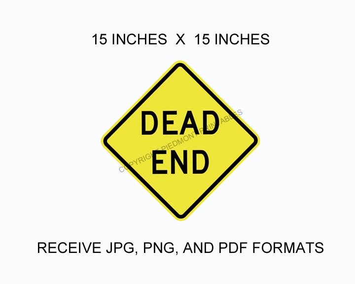 Dead End Sign, Dead End, Road Sign, Teen Room Sign, Road Sign Birthday ...