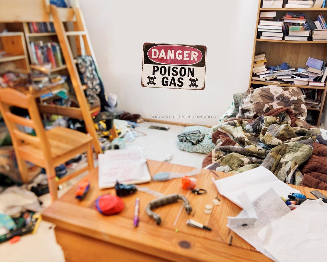 Danger Sign, Poison Gas Sign, Vintage Sign, Bathroom Sign, Bathroom ...