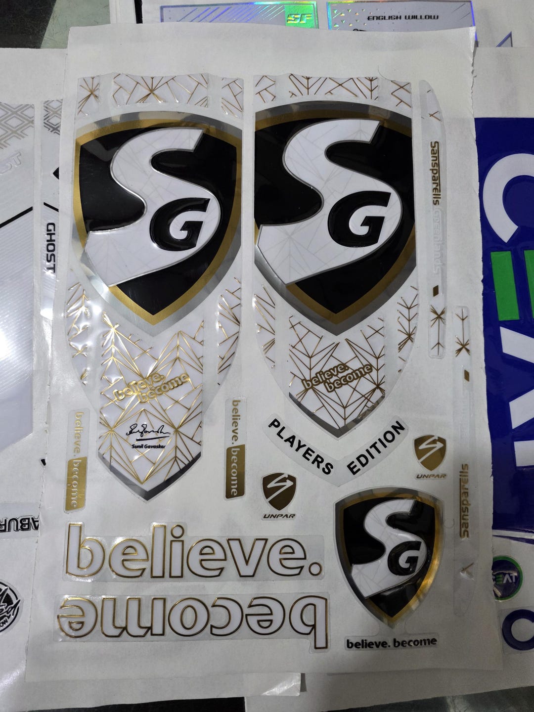 3D Embossed Cricket Bat Stickers in Chrome Quality, Customization Also ...