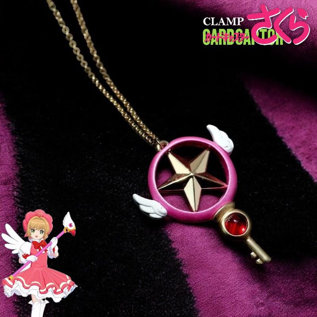 Anime Cardcaptor Sakura Key Necklace | Metal Pendant Cosplay Jewelry ...