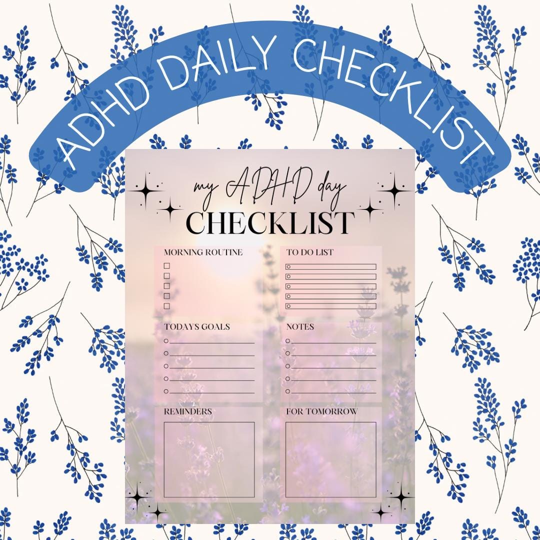 ADHD Daily Planner, ADHD Daily To-do List, Daily Planner, to Do List ...