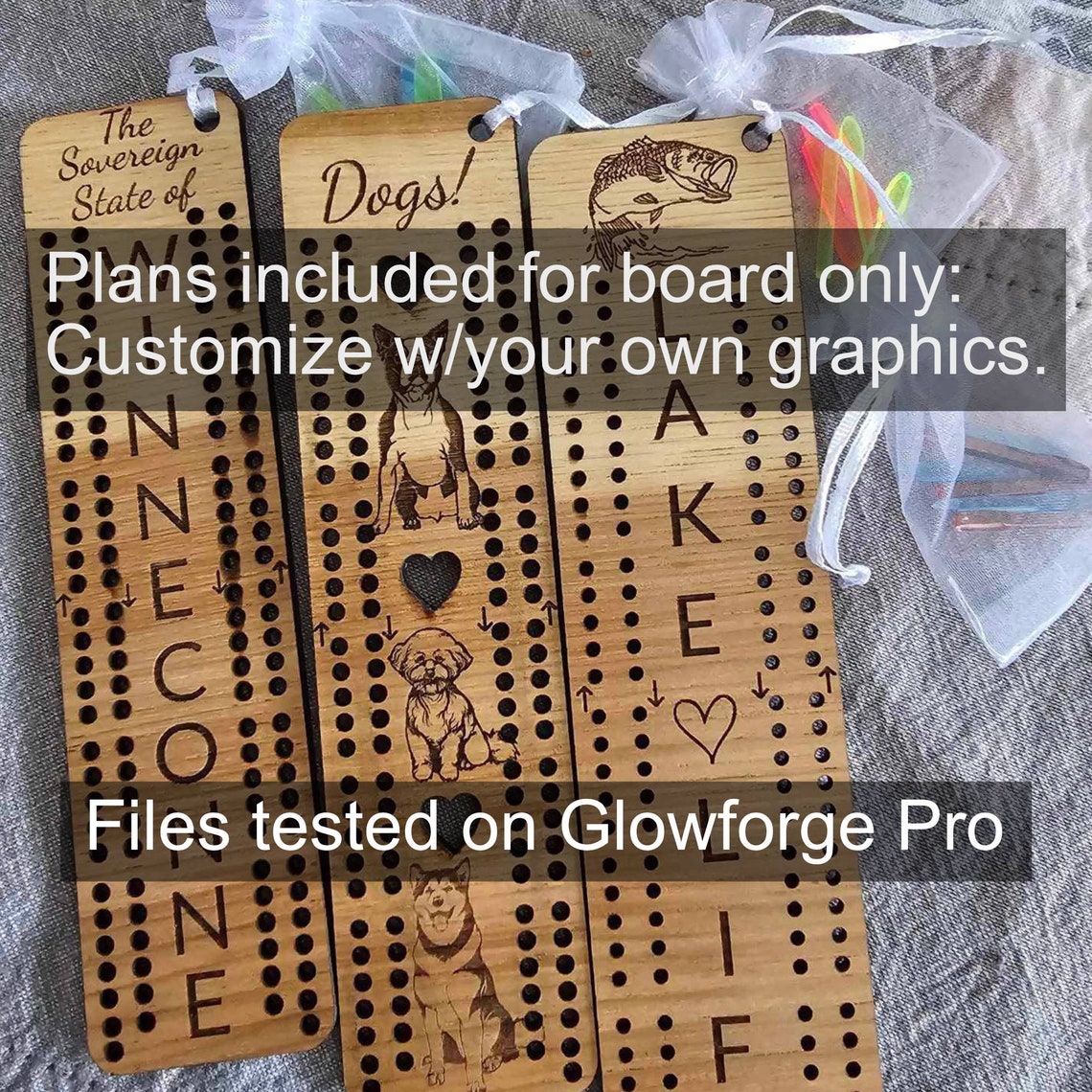 Travel Cribbage Board Laser Cutting Files, SVG, DXF, Customizable ...