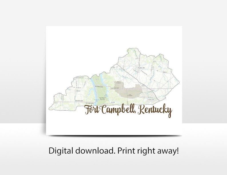 Fort Campbell, Kentucky: Printable Art, Army Gift - Etsy
