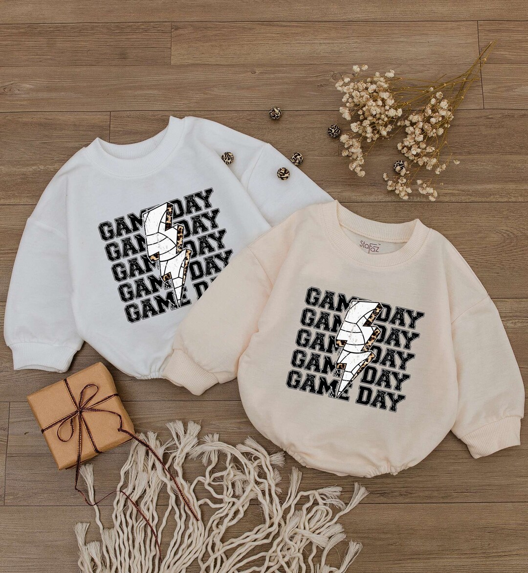 Game Day Baby Romper, Game Day Leopard Volleyball Outfit, Cute Newborn ...