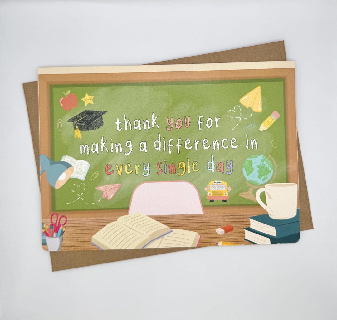 Making a Difference || Teacher, School, Student, Multi Purpose Greeting ...