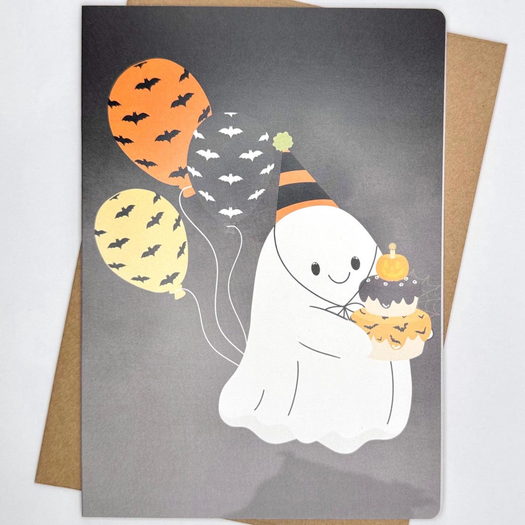 Ghosts Birthday || Spooky Ghost, Birthday, Halloween, Multi Purpose ...