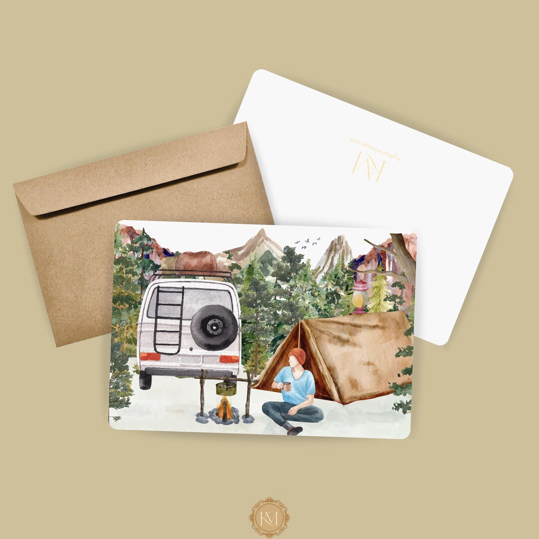 Camping Greeting Card - Etsy