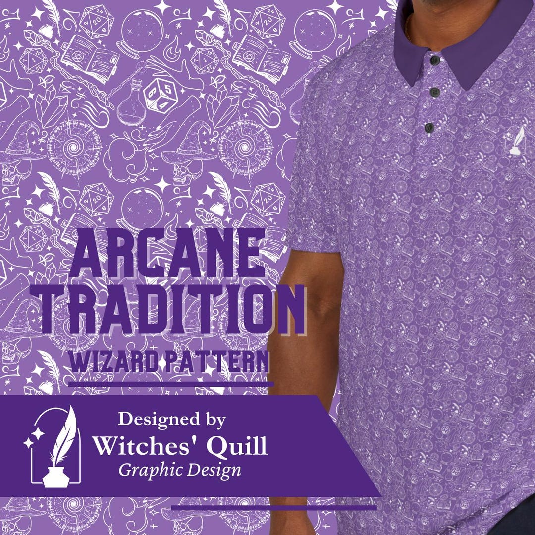 Arcane Tradition DND Wizard Class AOP Unisex Polo Shirt, DND Gift ...