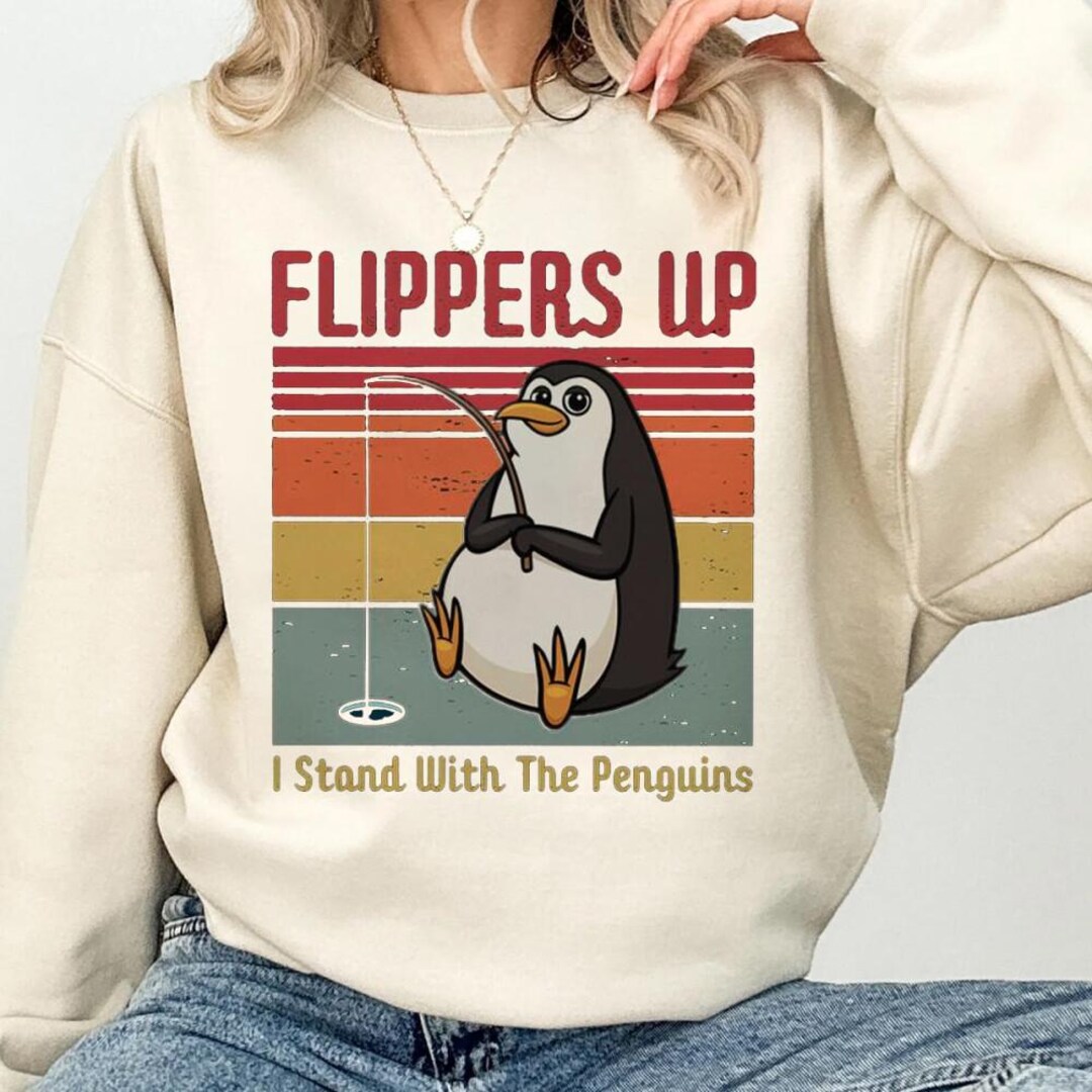 Penguins Flippers up Png, Flippers up Png, Png File, Funny Animal Pun ...
