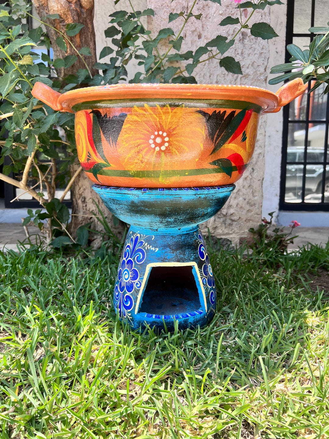 Clay Pot Stand 11 Inches Chafing Food Warmer, Sauces, Soups, Bean Pot ...