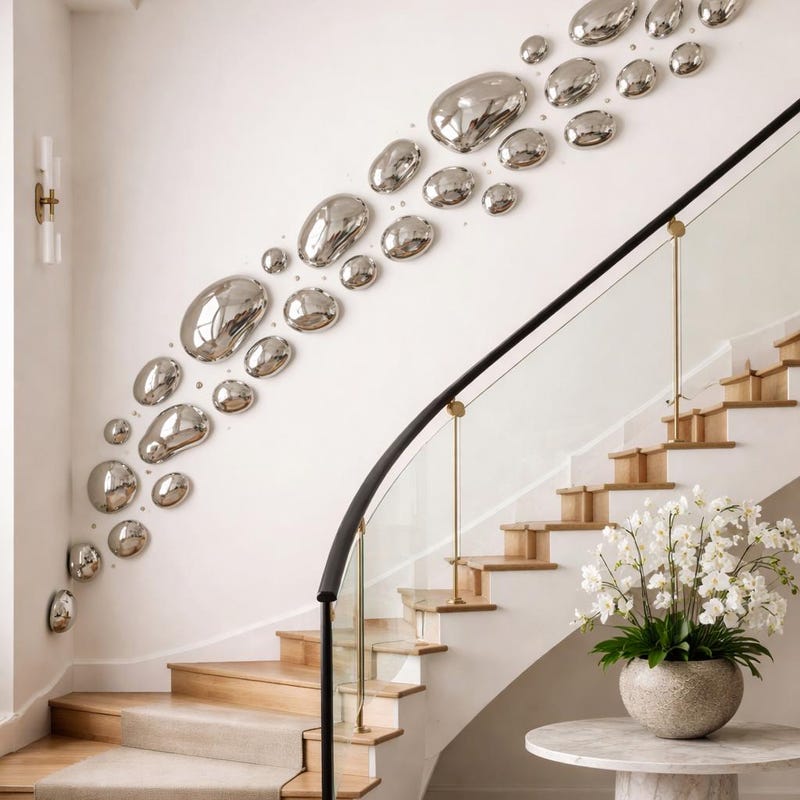 Chrome Wall Sculptures - Etsy