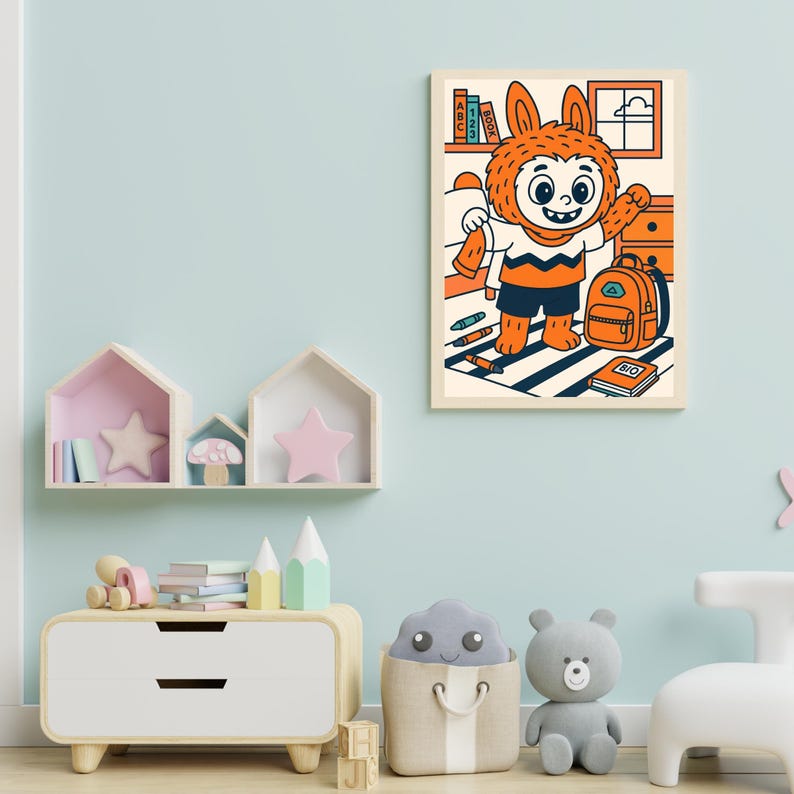 Labubu Daily Routines Coloring Pages for Kids • 20 Printable PDF Sheets ...