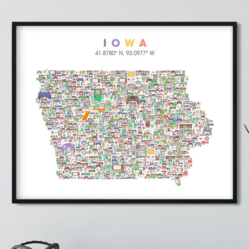 Iowa Poster - Etsy