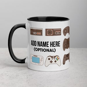 Personalized Video Game Controller Mug, Retro Gamer Coffee Mug Gift ...