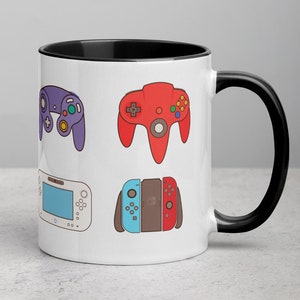 Personalized Gamer Coffee Mug Gift, Retro Video Game Controller Mug ...