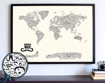 Mustache Art Print | Etsy