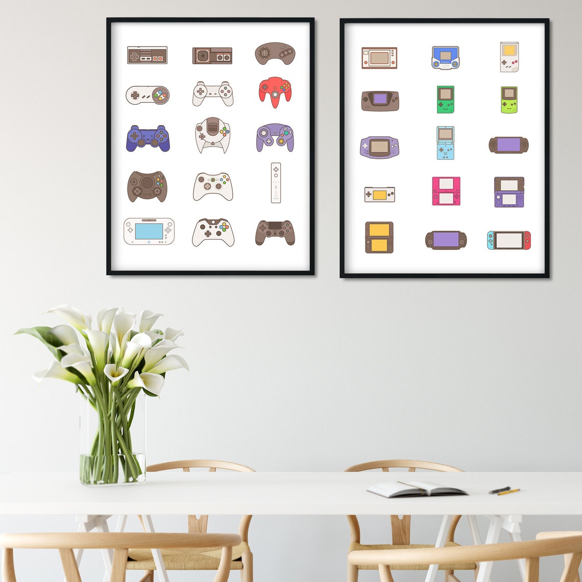 Video Game Room Decor set of 2 Bundle Video Game Art - Etsy