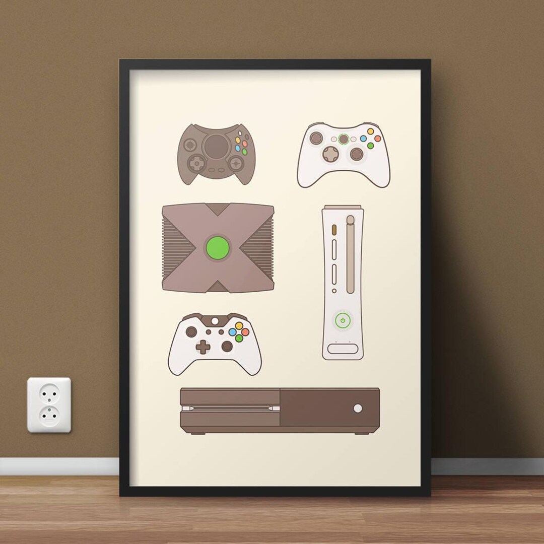 Retro Xbox Controller Decor: Gamer Art for Dorm Rooms, Man Caves, and ...