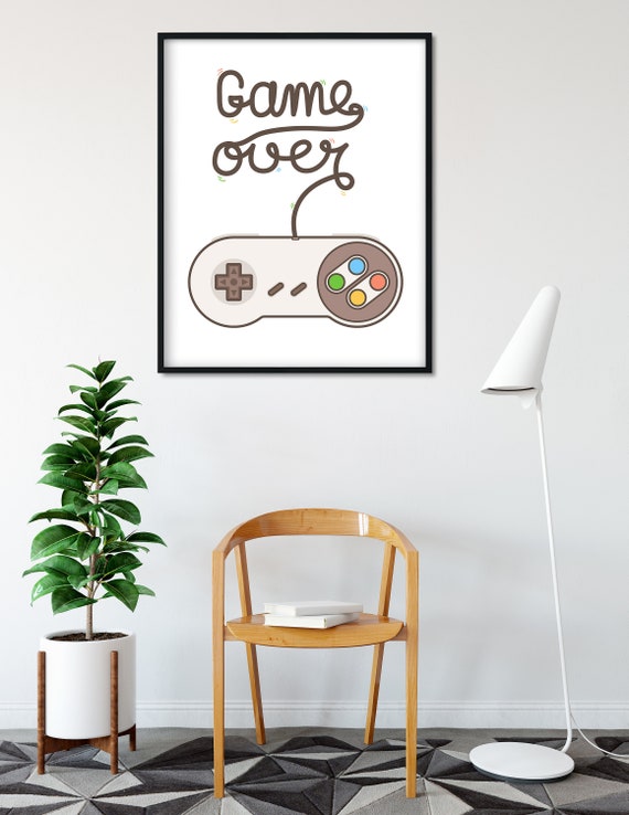 Game Over Video Game Decor Game Controller Game Gift Video | Etsy