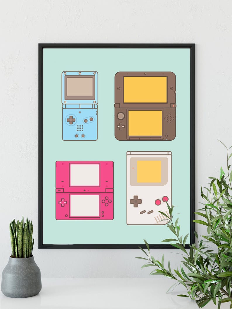 Retro Video Game Consoles Poster: Perfect for Gamer Rooms and Unique ...