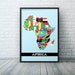 Africa Flag Map Art Print Colorful Africa Poster - Etsy
