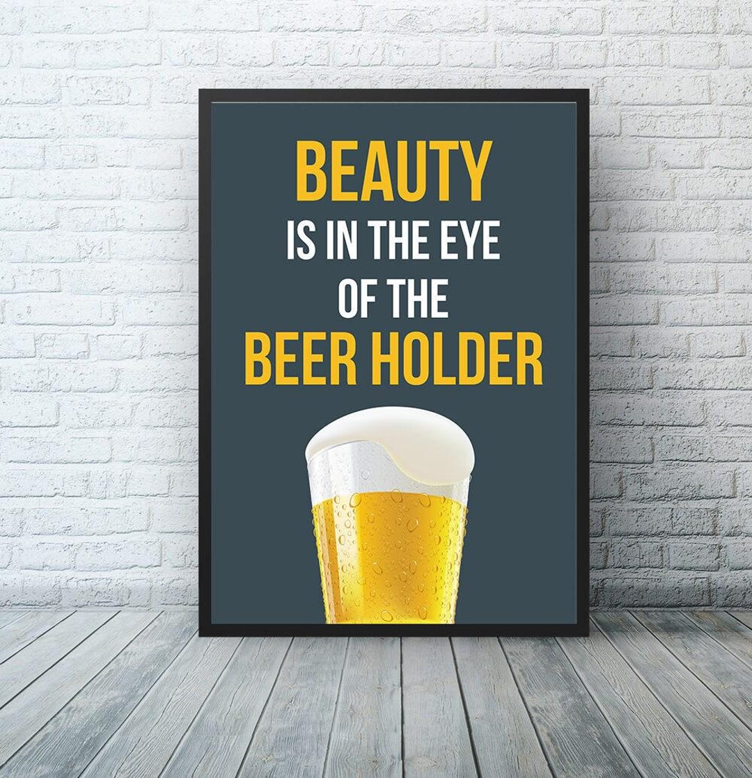 Humorous Man Cave Beer Poster: Perfect Craft Beer Gift and Unique Bar ...
