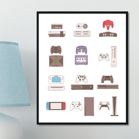 Console Video Game Poster Video Gamer Art Print Game | Etsy