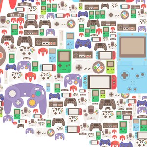 USA Map Video Gamer Decor Video Game Posters for Walls Video Game Wall ...