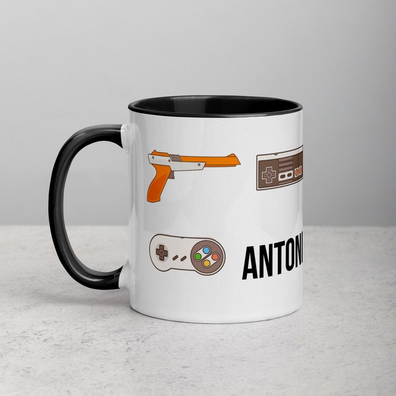 Personalized Gamer Coffee Mug Gift, Retro Video Game Controller Mug ...