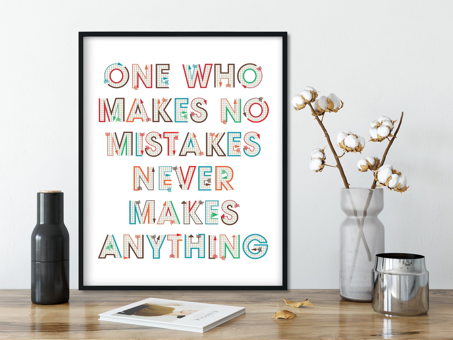 One Who Makes No Mistakes Inspirational Quote Poster Positive | Etsy