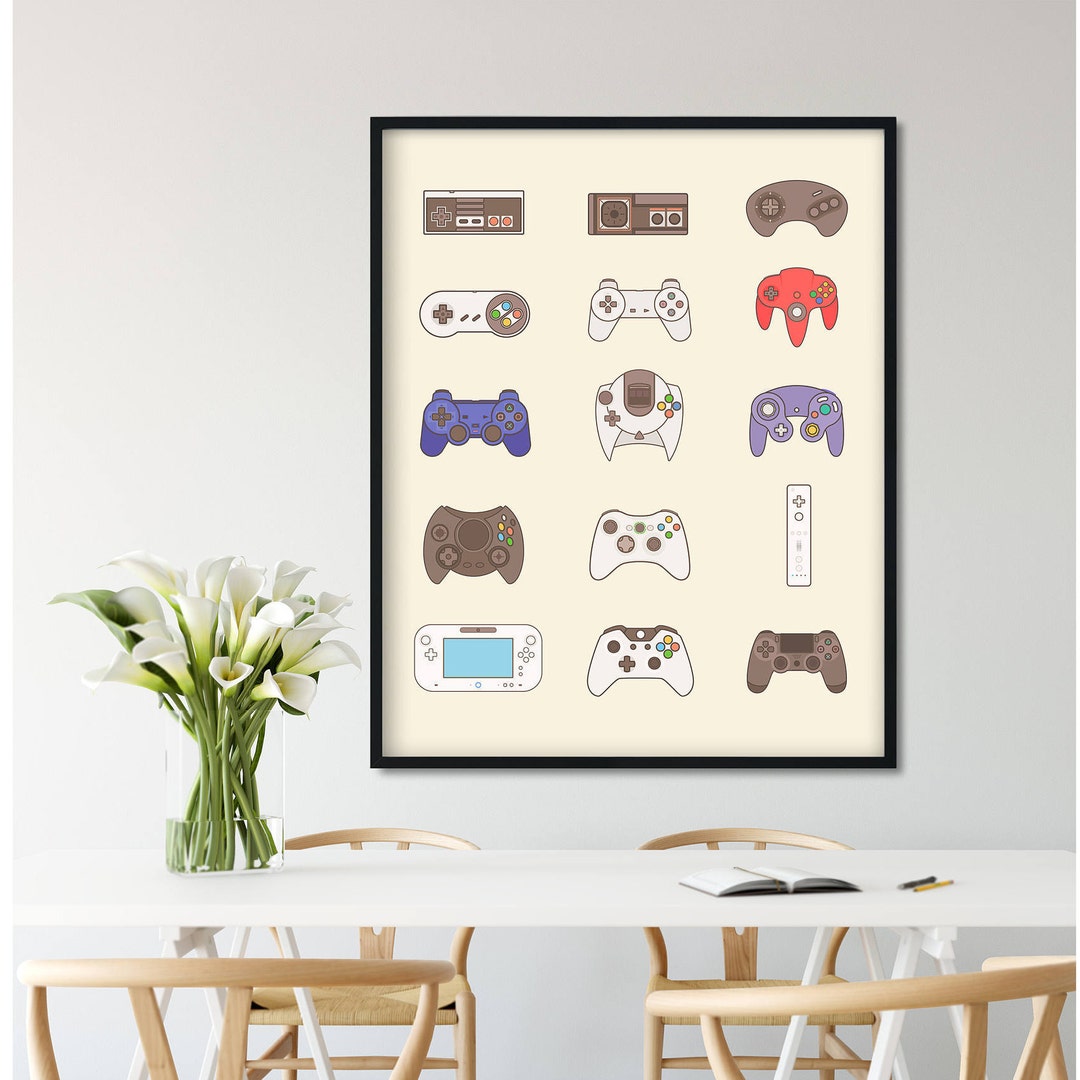 Video Game Controller Video Game Poster Video Game Decor - Etsy UK