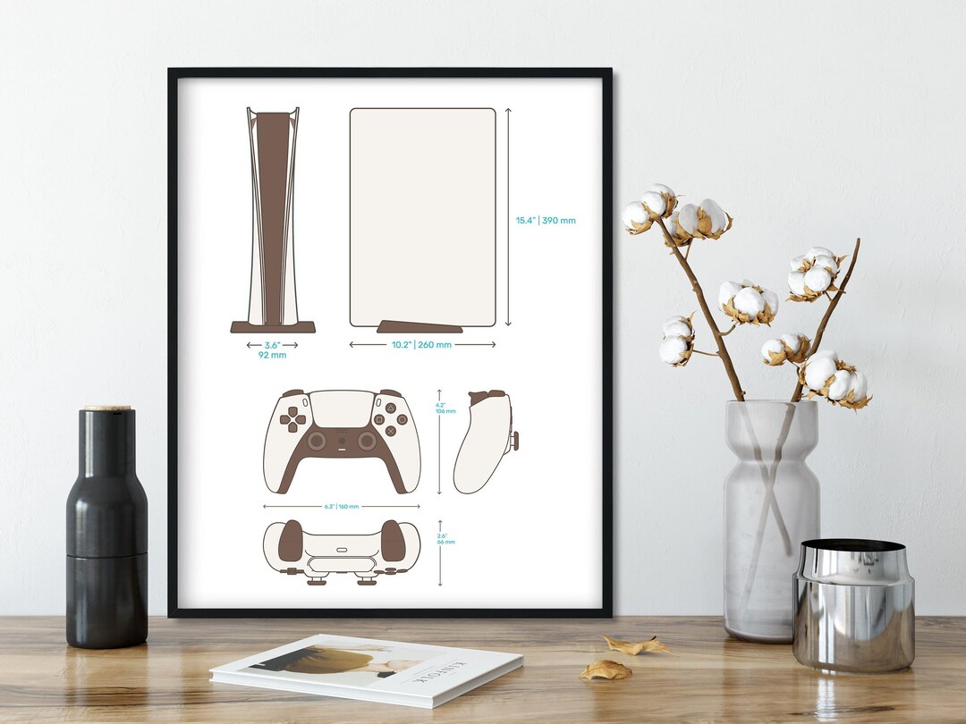 Video Gaming Console Showing the Dimensions and Schematics Video Game ...