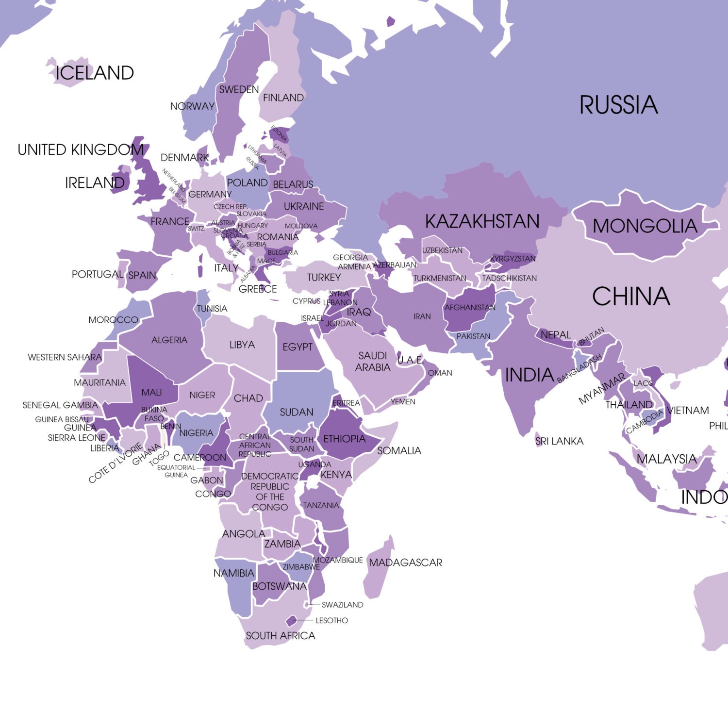 World Map Poster Custom Travel Map World Map Wall Art My - Etsy