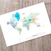Map of the World Wanderlust Wall Art Print Travel Map World - Etsy
