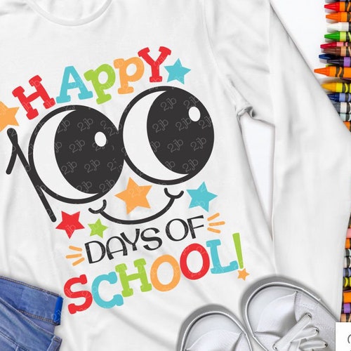 Hanging Out for 100 Days Monkey Svg 100 Days of School Cut - Etsy