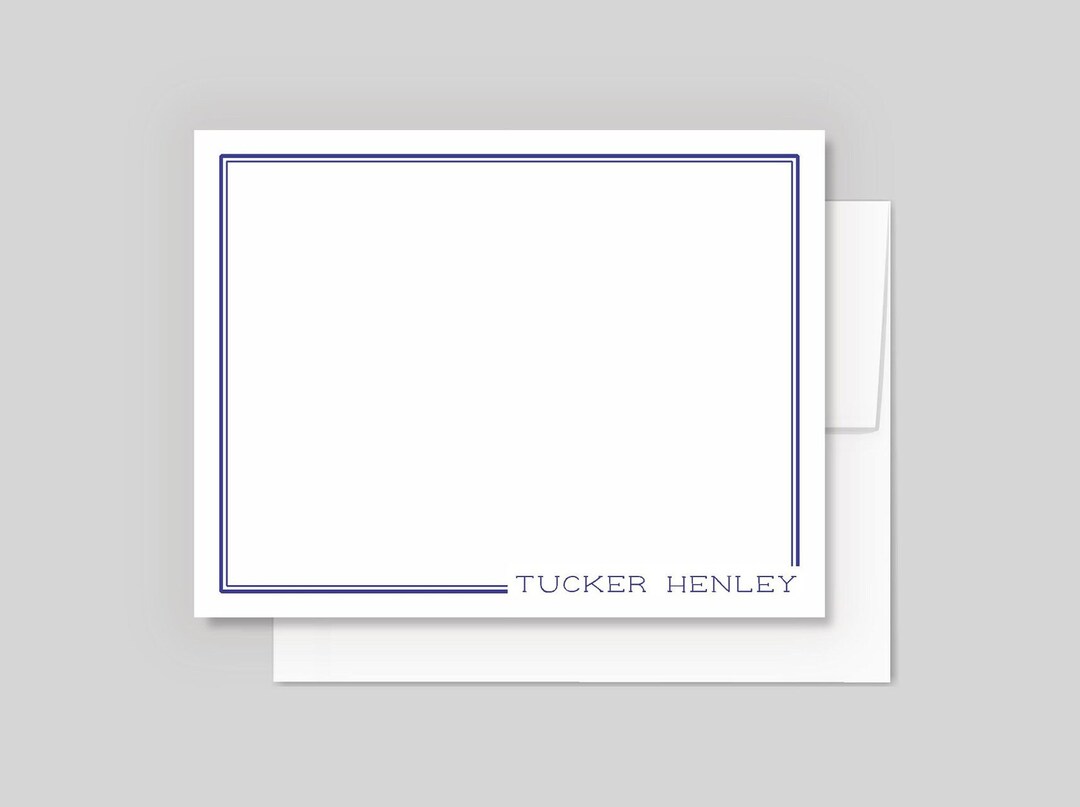 Personalized Men's Stationery Set Modern Men's Notecards Custom Gift ...
