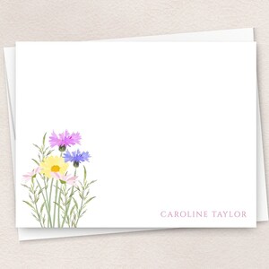 Personalized Stationery Set for Women Floral Note Cards Set of ...
