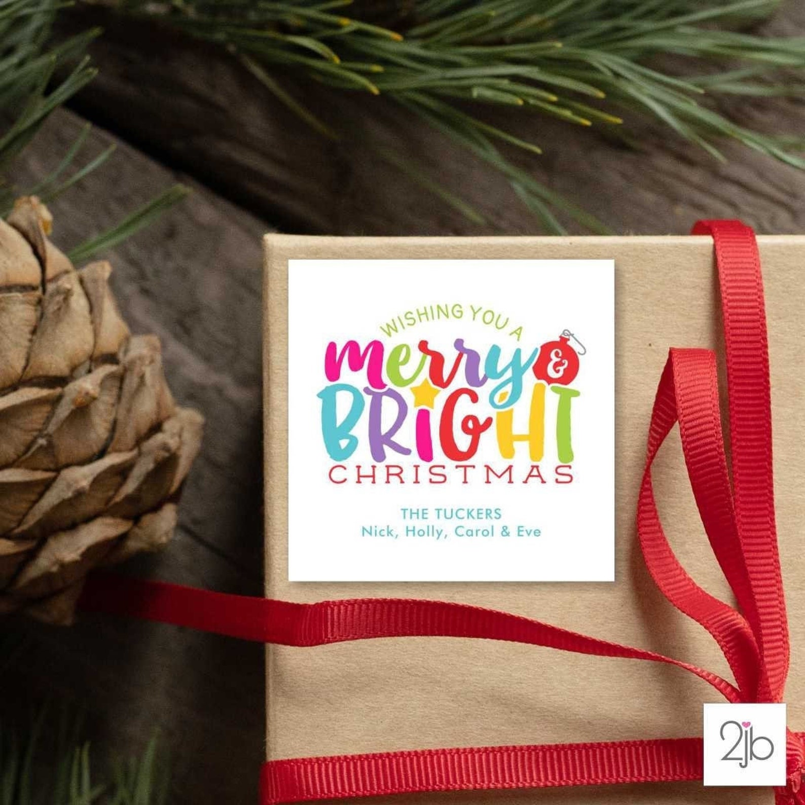 Personalized Christmas Stickers or Christmas Tags, Cute and Colorful ...