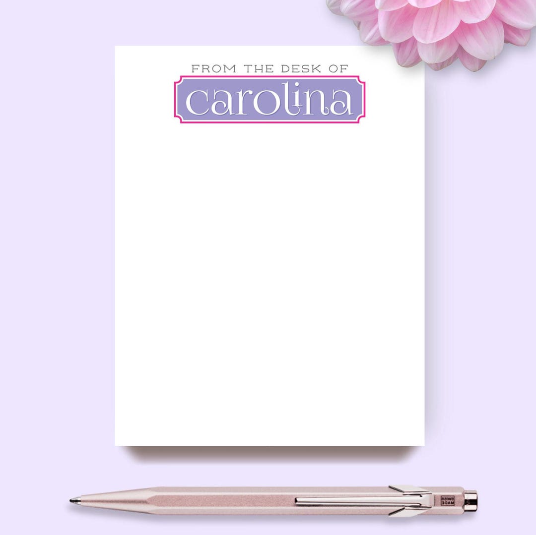 Personalized Notepad, From the Desk of Note Pad, Custom Note Pad, Lined ...