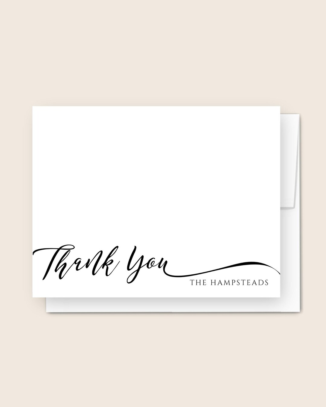 Personalized Family Thank You Note Cards, Couples Wedding Thank You ...