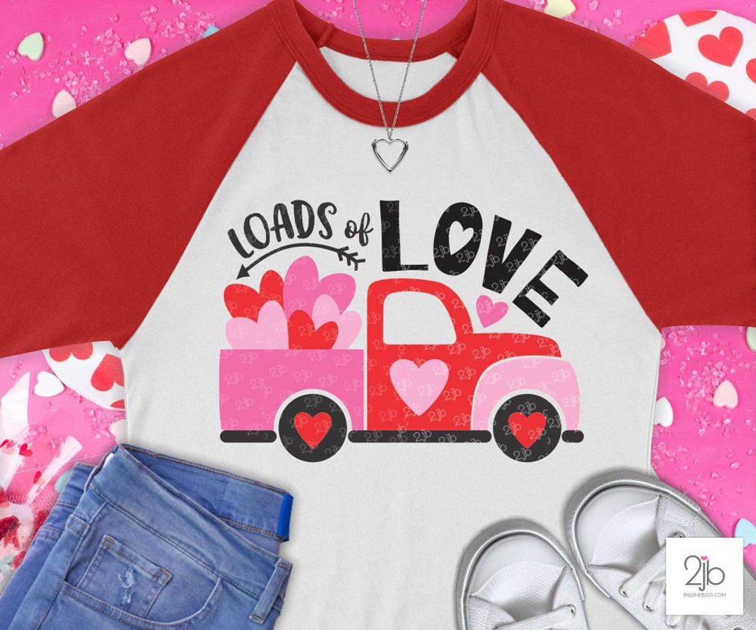 Loads of Love Valentine Truck SVG, Valentine Svg, Love Svg, Hearts Svg ...